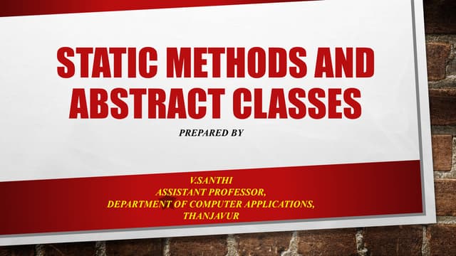 Static Methodspptx