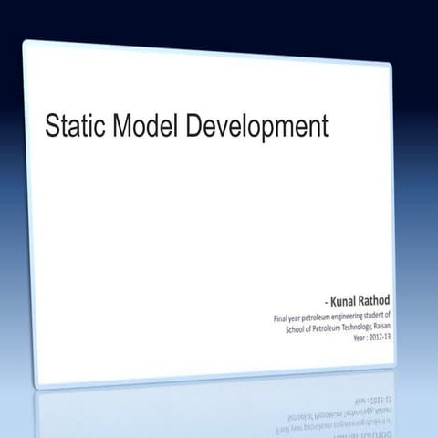 Static model development | PPTX
