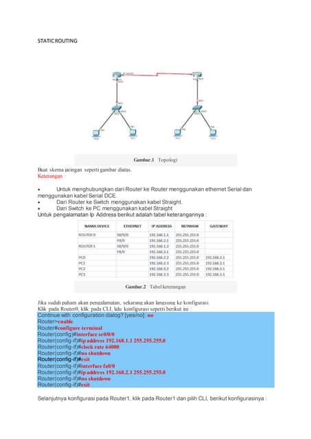 Tutorial Static Routing Yang Menghubungkan 2 Router Mikrotikpptx