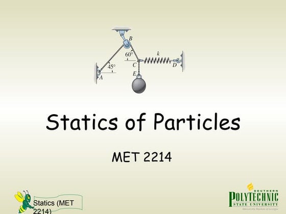 Basic Principles of Statics | PPT | Physics | Science