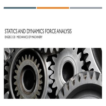 Statics and dynamics force analysis lecture note | PDF