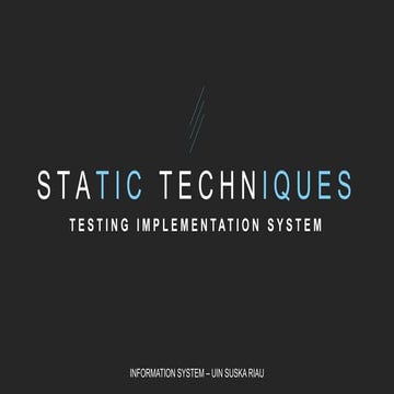 Static techniques | PPT