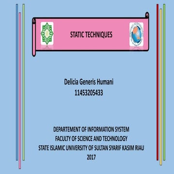 STATIC TECHNIQUES | PPT