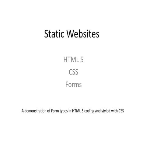 Html5 Forms Ppt