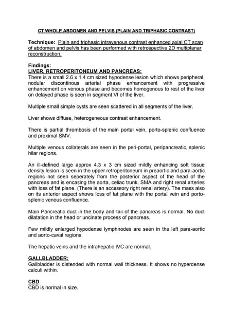 Statim healthcare MRI Sample Reports | PDF