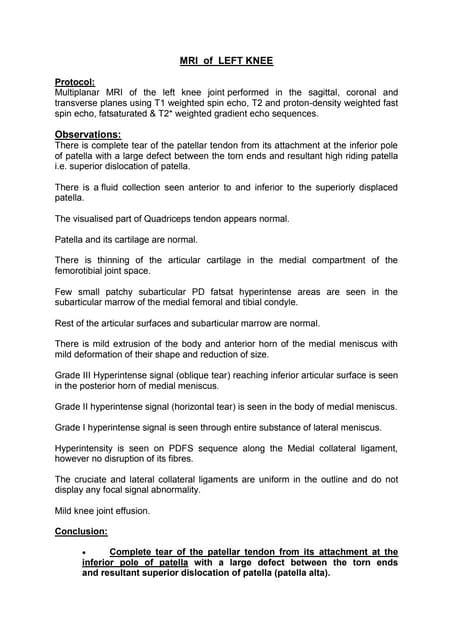 Statim healthcare CT Scan Sample Reports | PDF