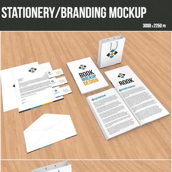 Stationery branding mock-up | PDF