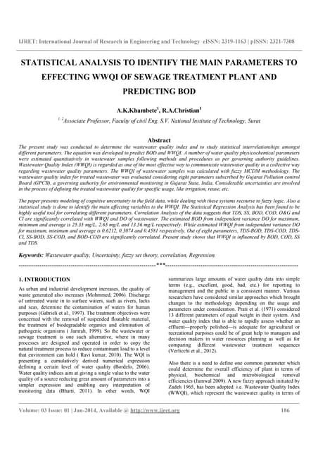 PREDICTING RIVER WATER QUALITY ppt presentation | PPTX | Technology Industry | Industries