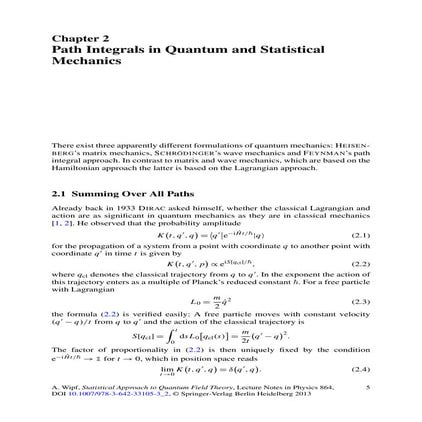Statistical approach to quantum field theory | PDF