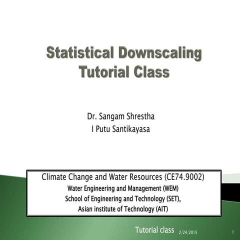 Statistical Downscaling Sdsm Pdf Geography Science