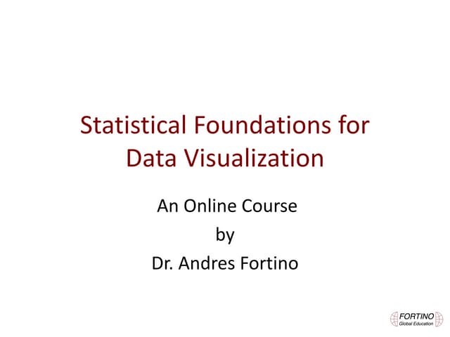 Statistical Foundations Of Data Visualization Course Information 6957