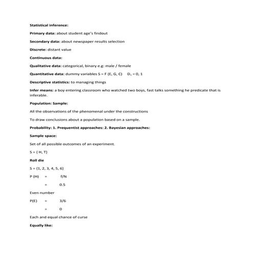 Statistical inference | DOC