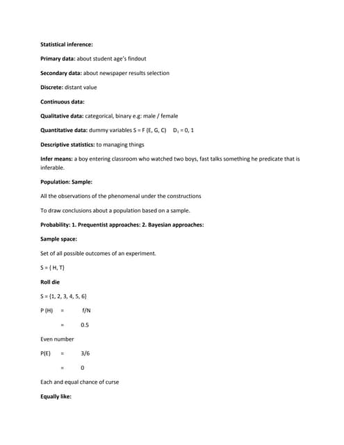 Statistical inference | PPTX | Science