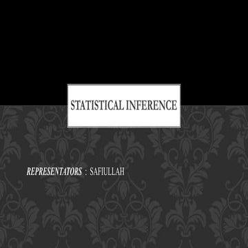 Statistical inference 2 | PPT