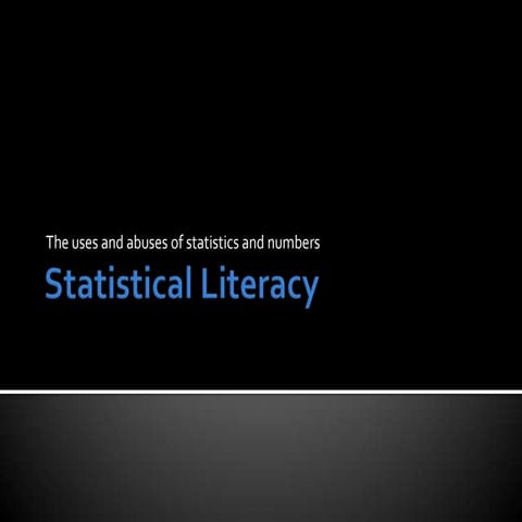 Statistical literacy | PPTX