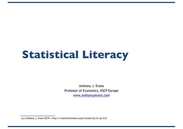 Statistical Literacy | PPT Statistical Literacy | PPT