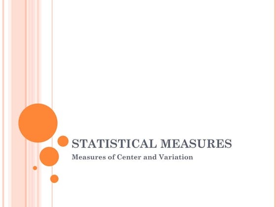 Mean, Median, Mode: Measures of Central Tendency | PPTX
