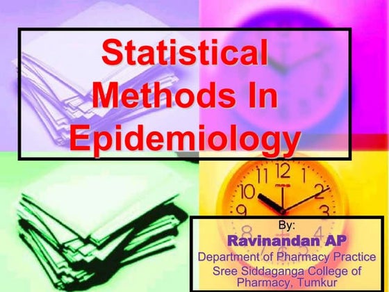 statistical methods in epidemiology.pptx | Infectious Diseases ...