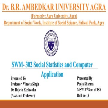 Statistical package for the social sciences(spss) | PPTX