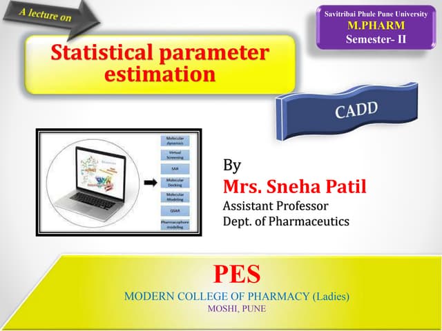 Unit I Statistical Parameter Estimationpptx Physics Science