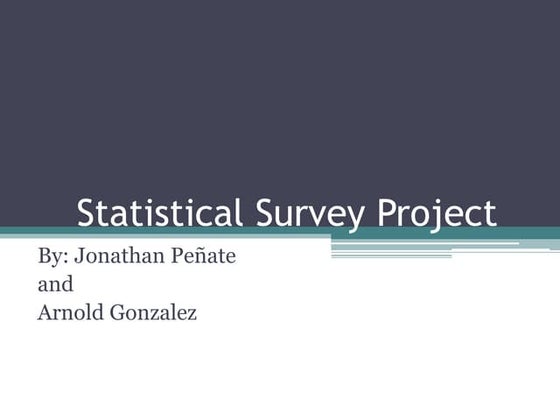 statistics project | PPT