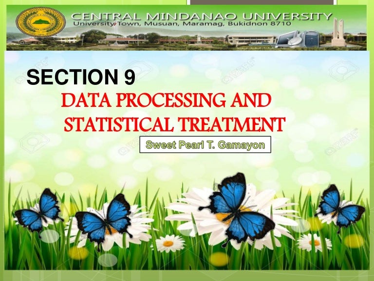 Statistical treatment and data processing copy