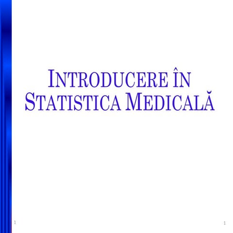 Statistica medicala curs | PDF