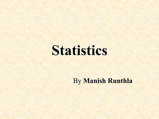Basics of statistics | PPTX