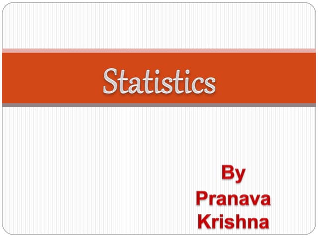 Introduction to statistics | PPTX