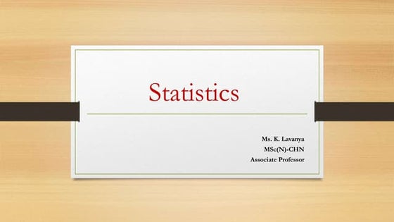 Introduction to statistics | PPTX