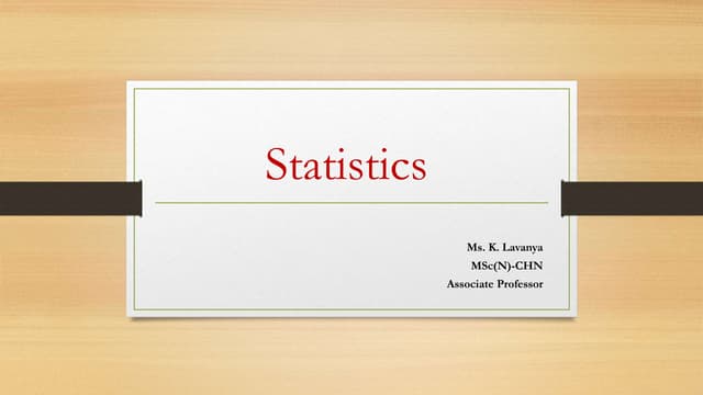 Introduction to statistics | PPTX