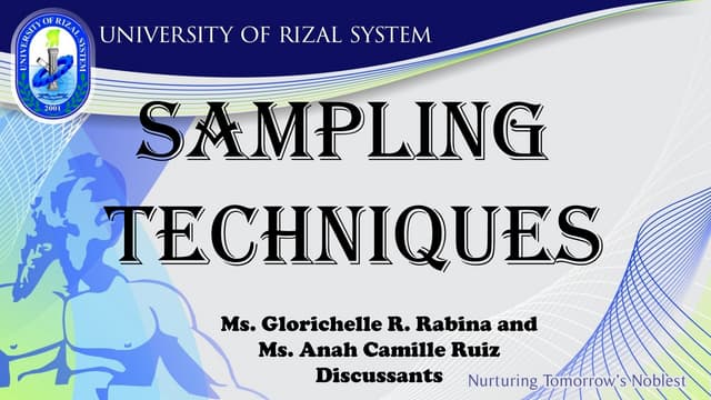 Lesson 20 describing sample size and sampling procedures | PPTX