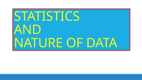 INTRODUCTION TO STATISTICS.pptx Grade-7 Slides | PPT