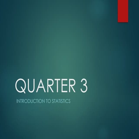STATISTICS PowerPoint Quarter 3 Grade 9 Research | PPTX
