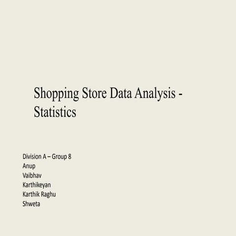 Statistics data analysis | PPTX