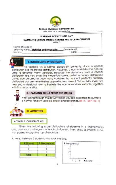8 Normal Random Variable 1 Statistics Pptx