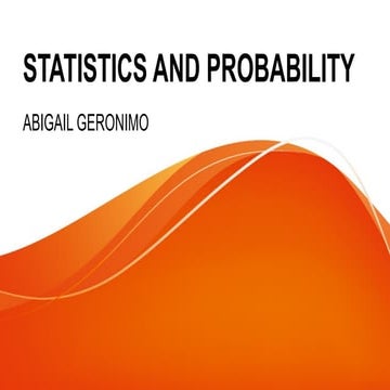 STATISTICS AND PROBABILITY powerpoint care of wow math | PPTX