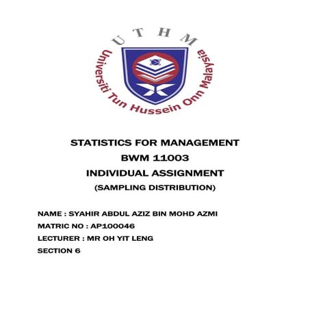 Statistics for management | DOCX