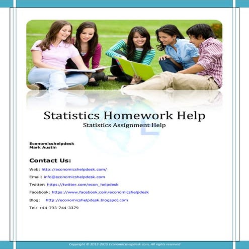 Statistics Homework Help | PDF