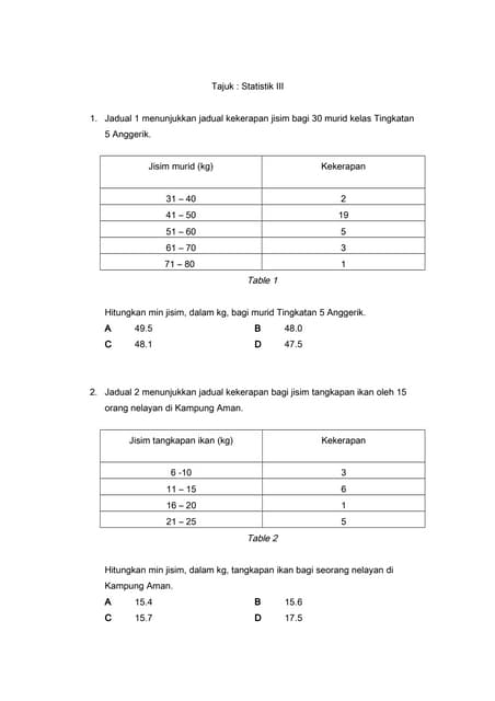 Jadual soalan linus tulis dan baca | DOCX