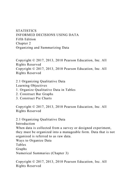 Organizing and presenting data | PPTX