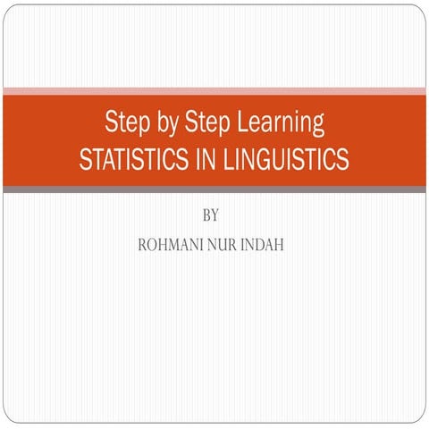 Statistics in linguistics 2014 | PPT