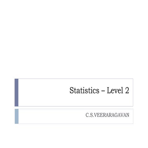 Statistics – level 2 | PPT