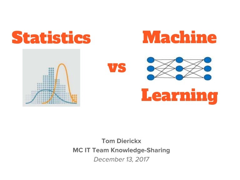 Statistics vs machine learning