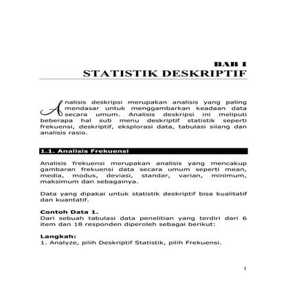 Statistik deskriptif-spss | PDF