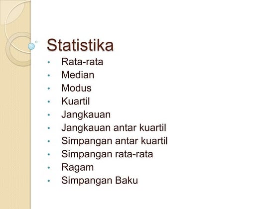 RUMUS STATISTIKA (HAFIZHAN) | PDF