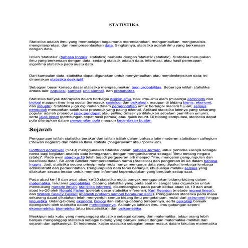 Metode statistika | PPT