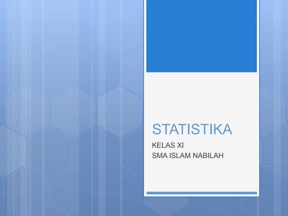 STD BAB 6 STATISTIKA kelas x kurikulum merdeka | PPTX