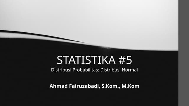 STATISTIKA - 4: Ukuran Pemusatan Data: Range, Variansi, dan Standar ...