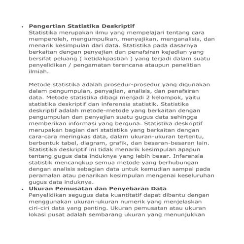 Statistika deskriptif | DOCX